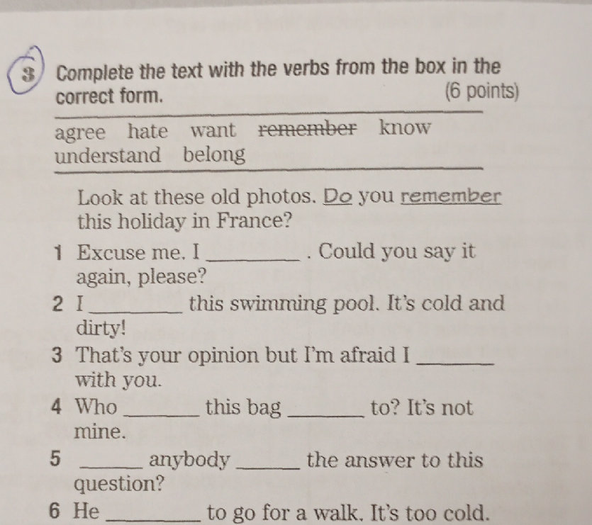 Complete the text with the verbs from the | StudyX