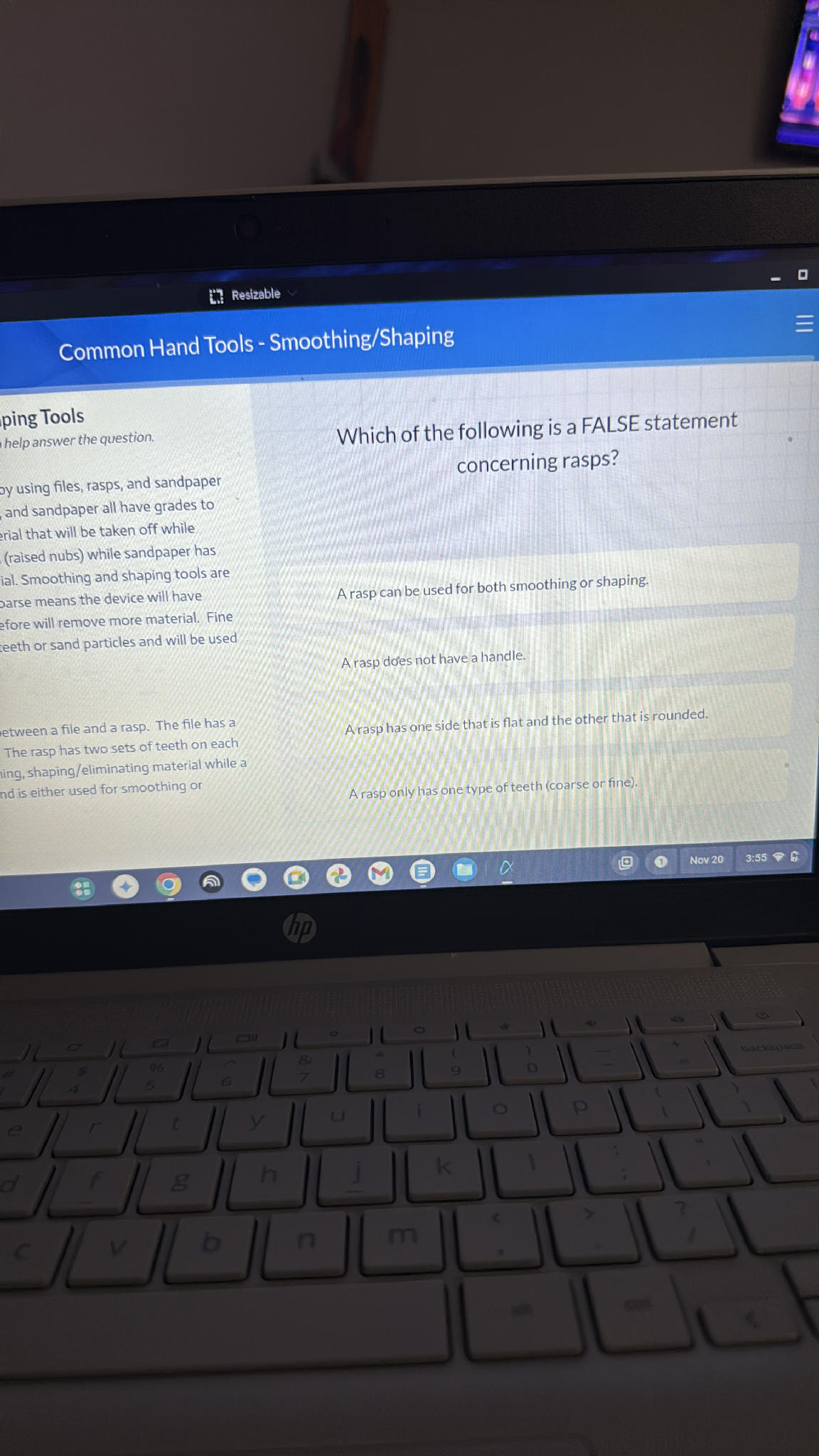 Common Hand Tools - Smoothing/Shaping | StudyX