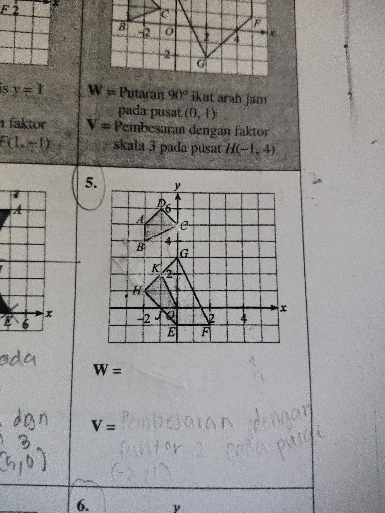 W = V = Pembesaran dengan faktor skala 3 | StudyX