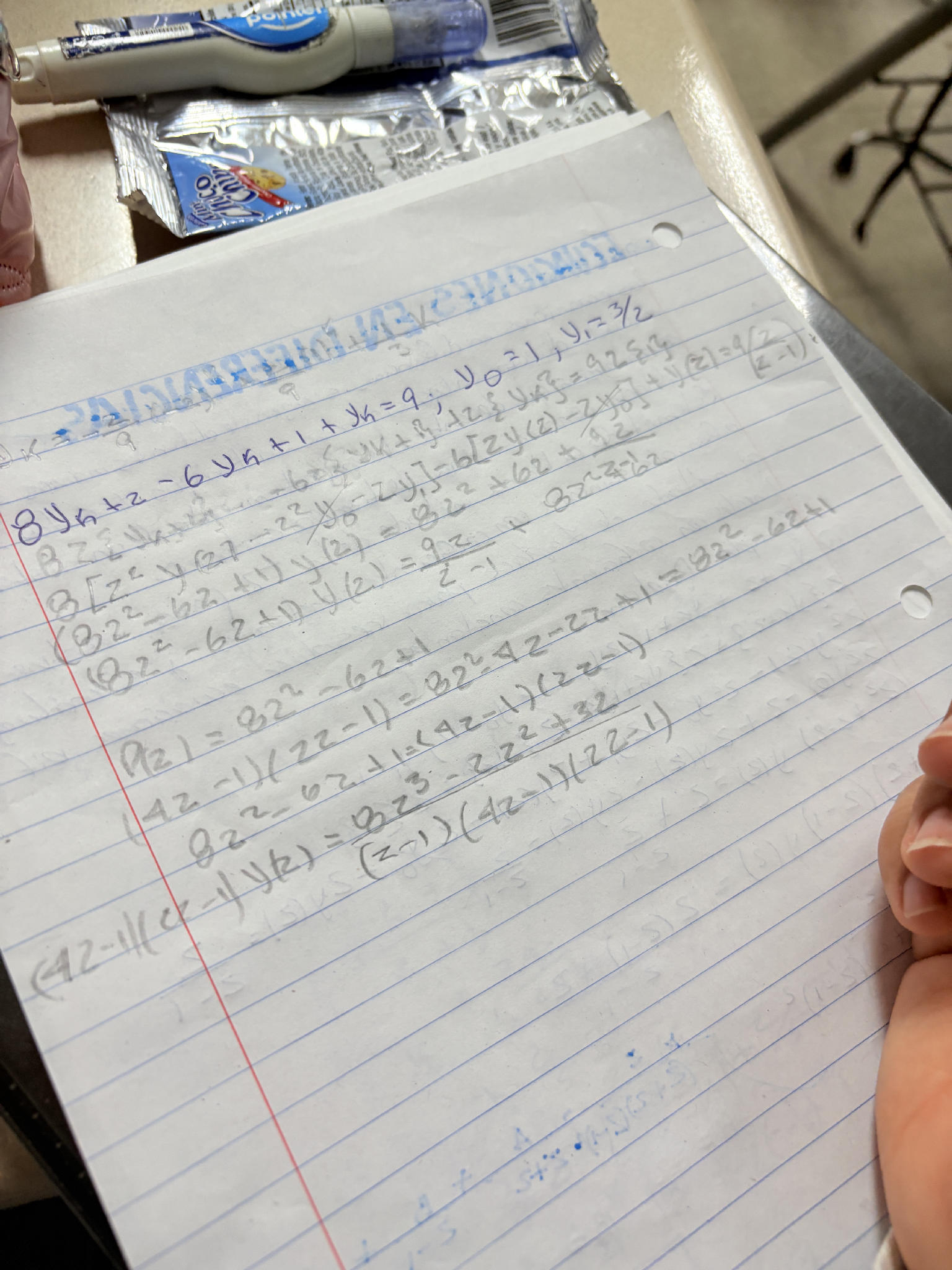The handwritten work appears to be related | StudyX