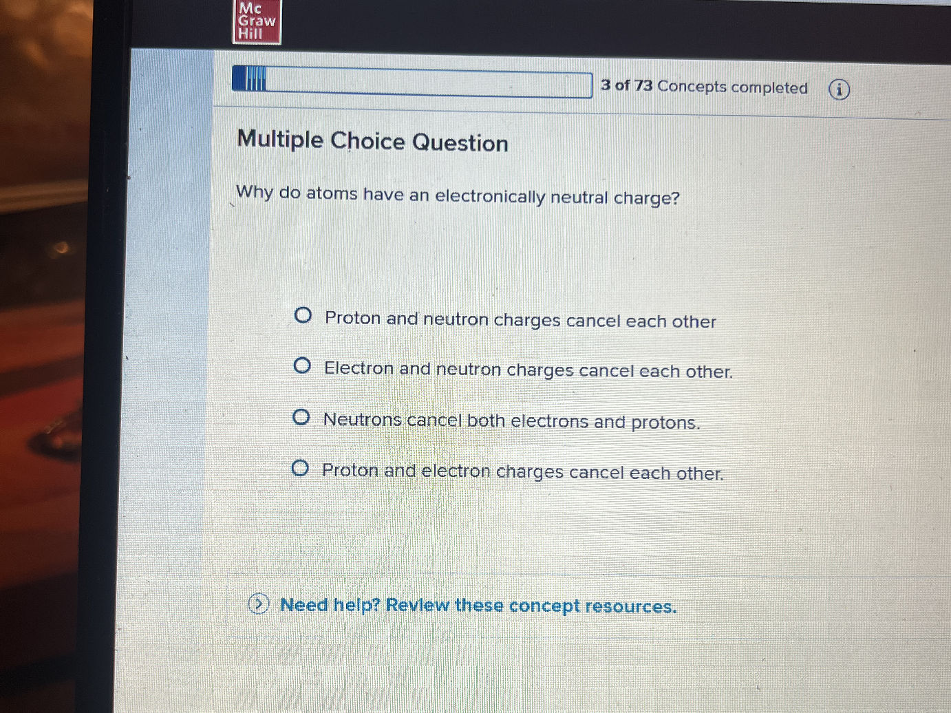 Why do atoms have an electronically neutral | StudyX