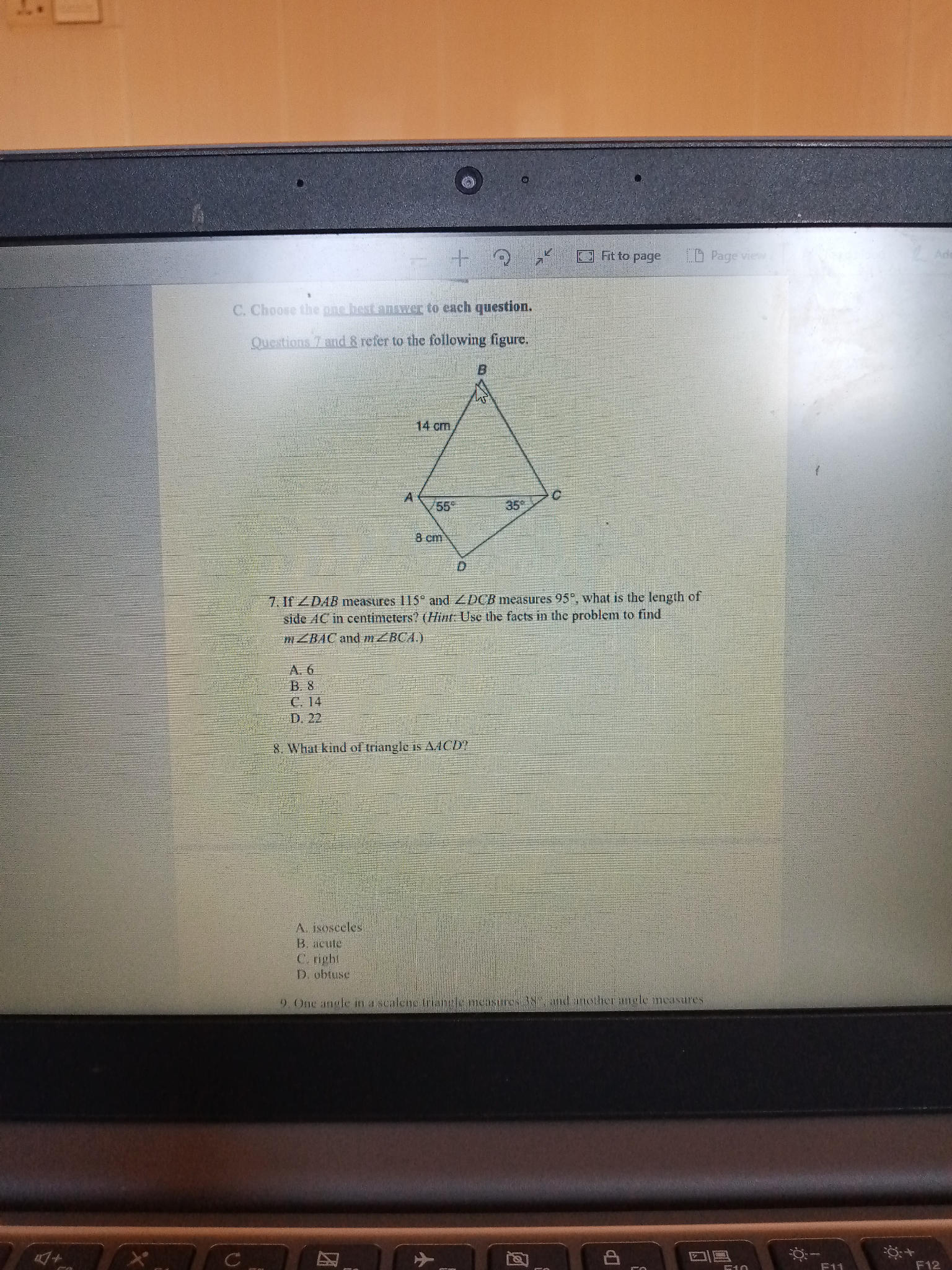 Questions 7 and 8 refer to the following | StudyX