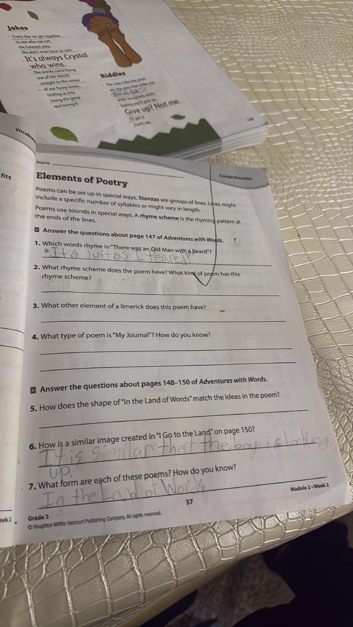 Elements of Poetry Poems can be set up in | StudyX