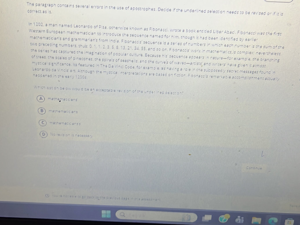 The paragraph contains several errors in the | StudyX