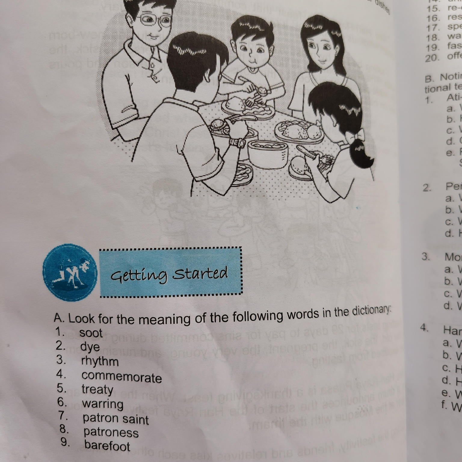 Getting Started A. Look for the meaning of | StudyX