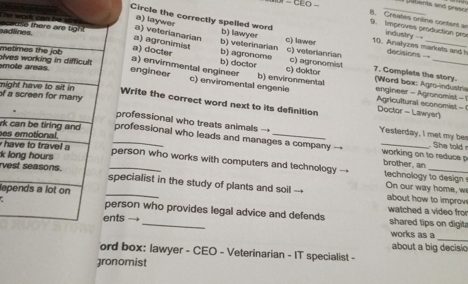 Circle the correctly spelled word a) laywer | StudyX