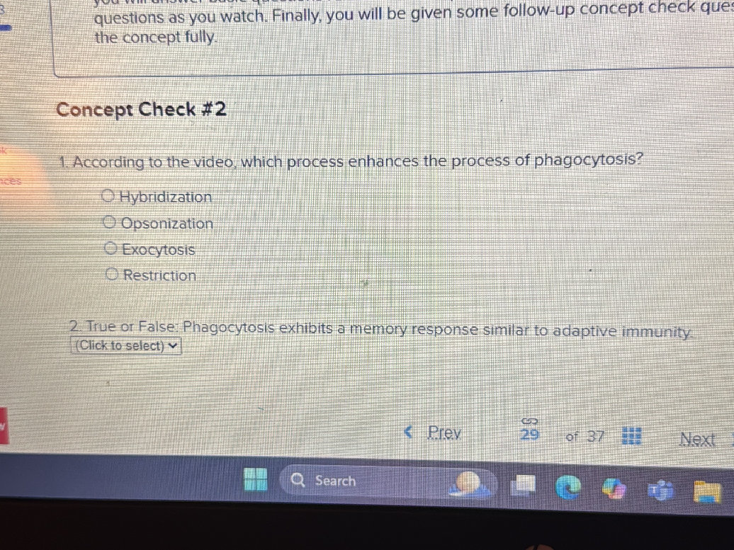 Concept Check #2 1. According to the video, | StudyX