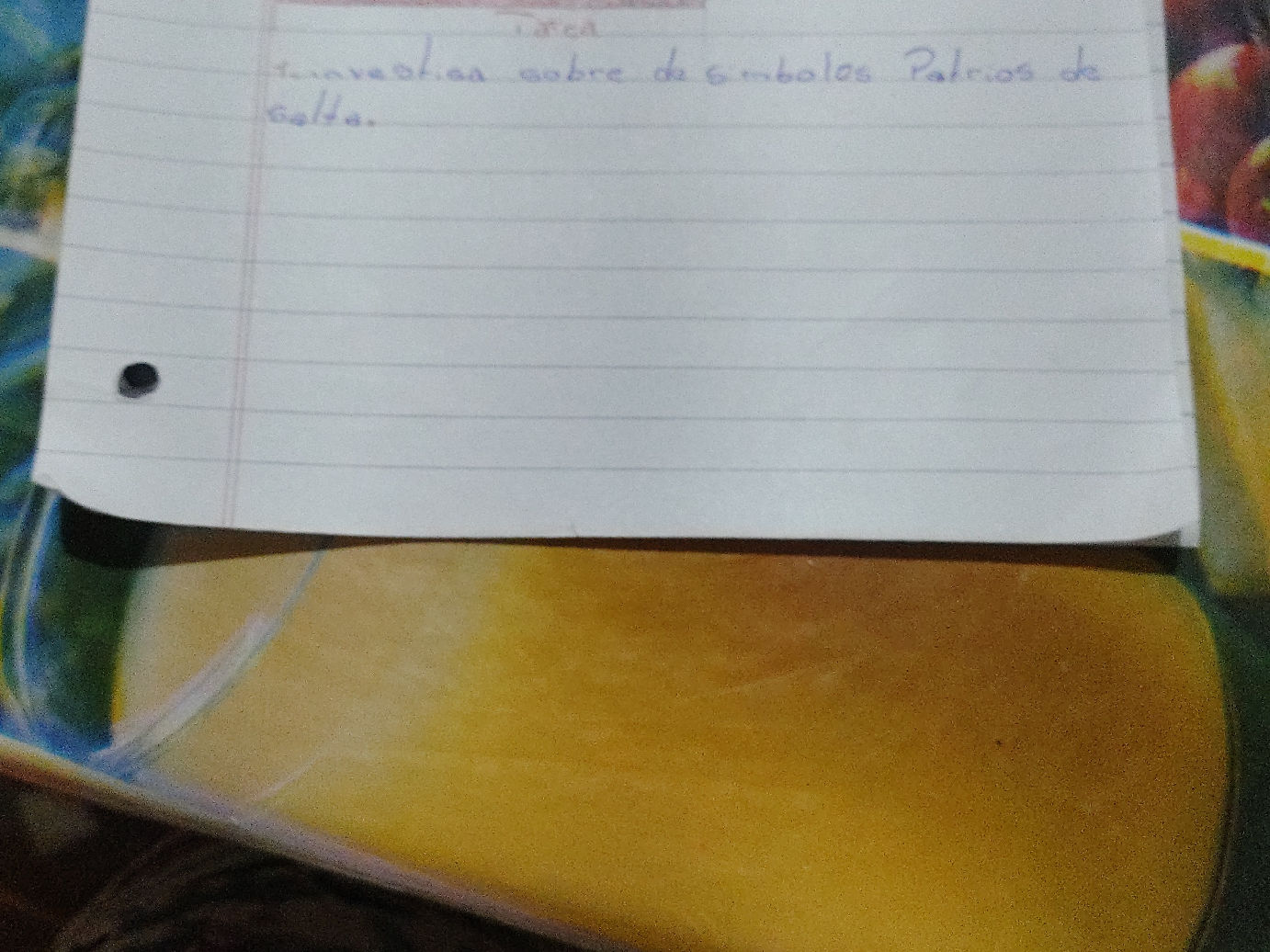 Tarea: Investiga sobre los símbolos patrios | StudyX