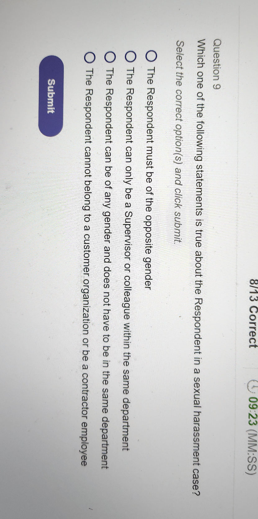 Question 9 Which one of the following | StudyX