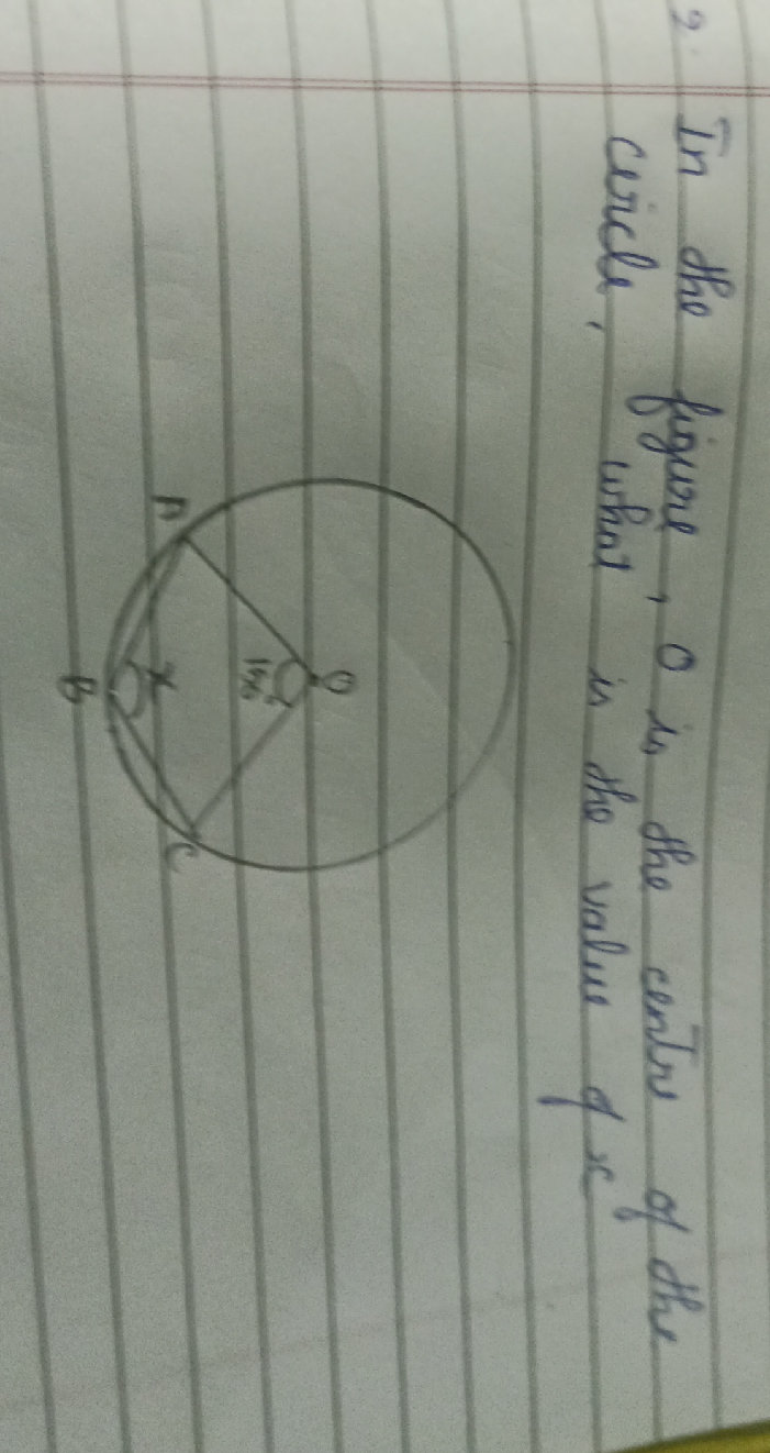 2. In the figure, O is the centre of the | StudyX