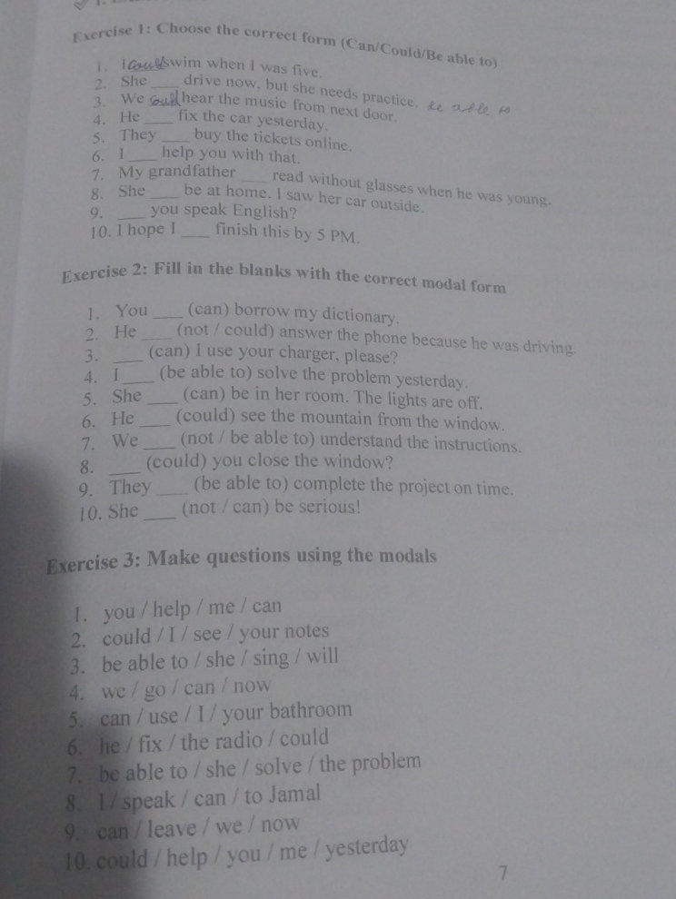 Exercise 1: Choose the correct form | StudyX