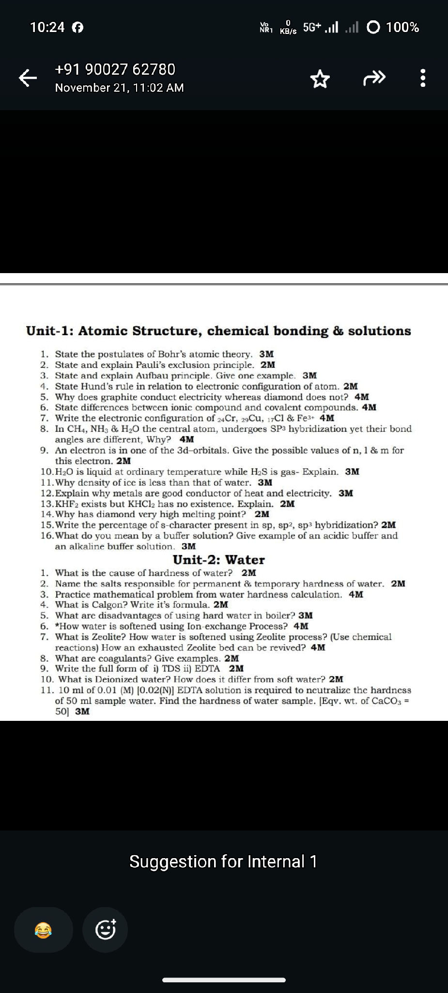 Unit-1: Atomic Structure, chemical bonding | StudyX