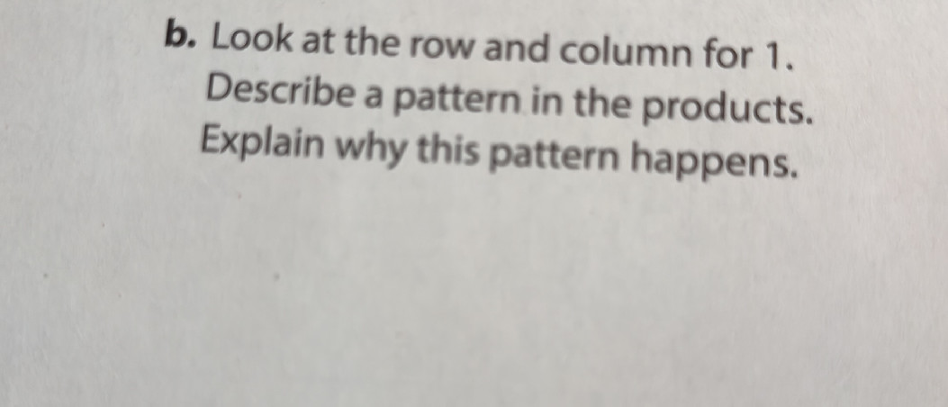 b. Look at the row and column for 1. | StudyX