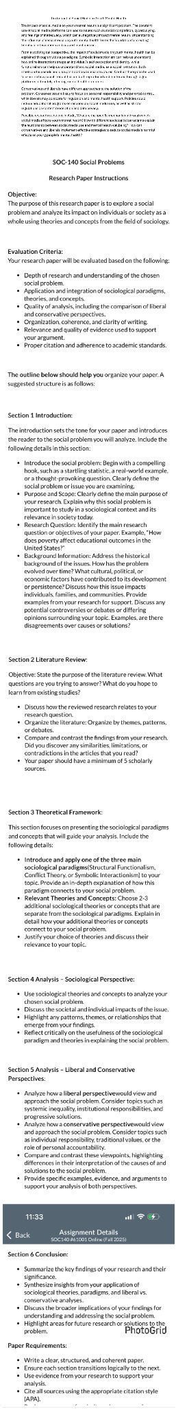 ## SOC-140 Social Problems Research Paper | StudyX