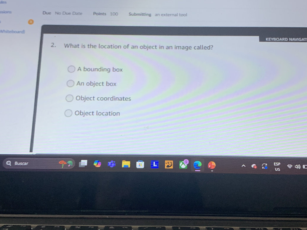2. What is the location of an object in an | StudyX