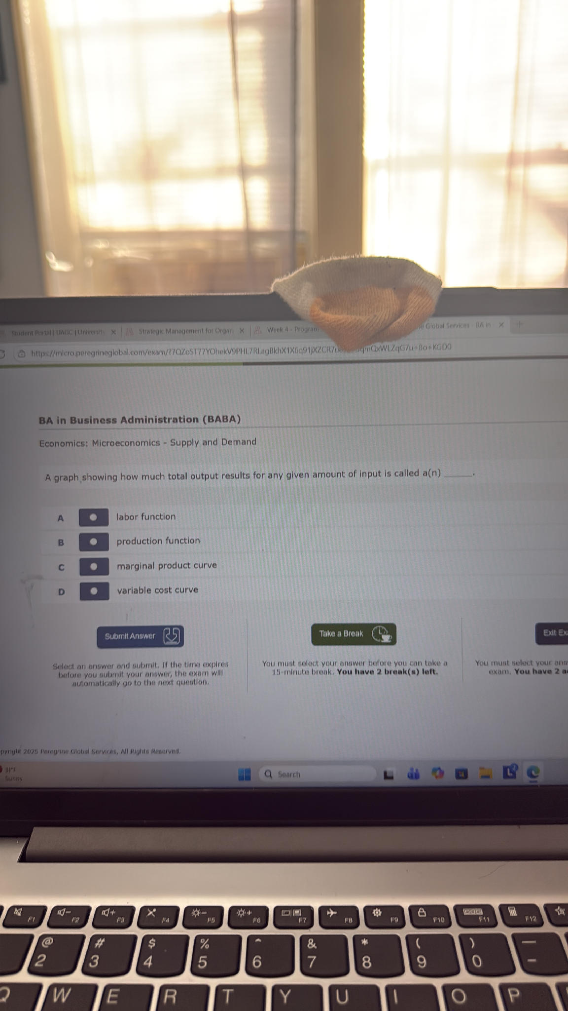 A graph showing how much total output | StudyX