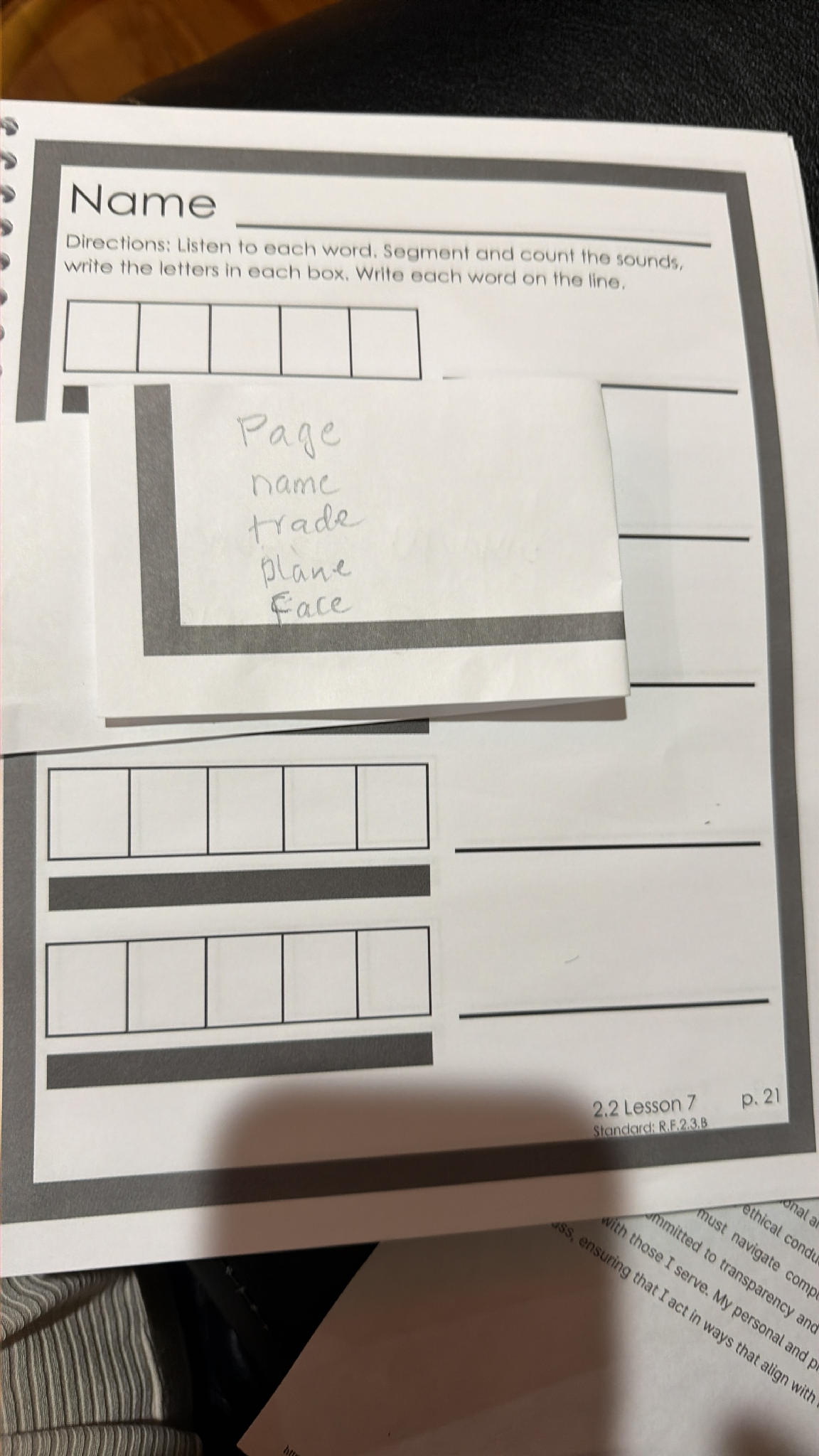 Directions: Listen to each word. Segment and | StudyX