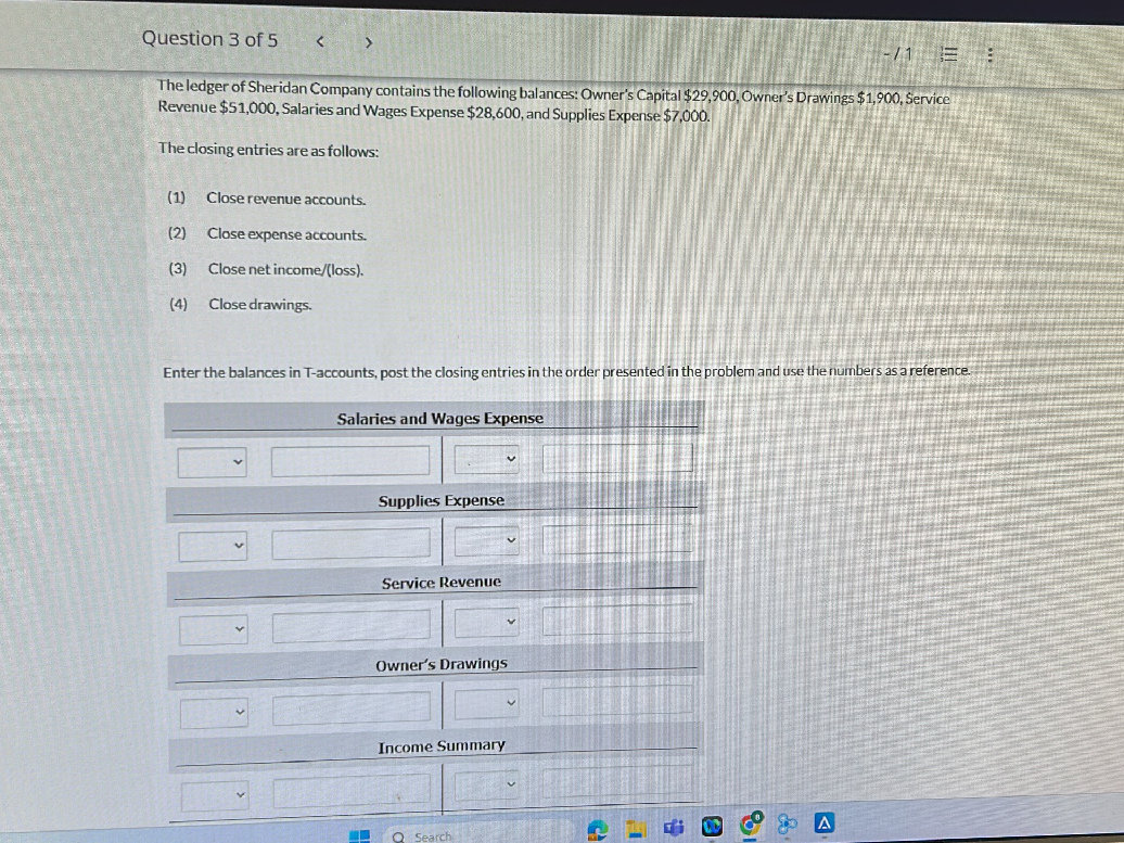 The ledger of Sheridan Company contains the | StudyX