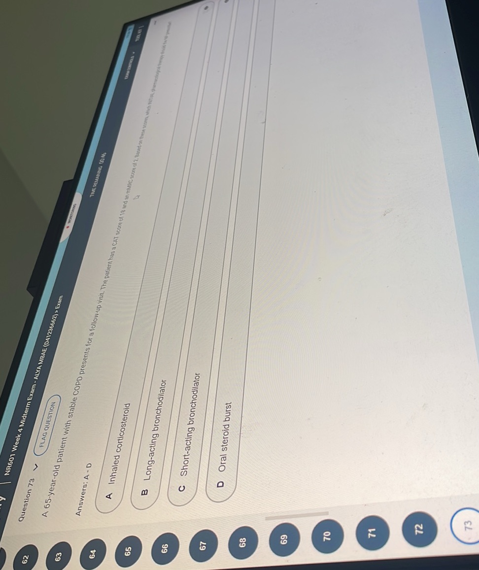 A 65-year-old patient with stable COPD | StudyX