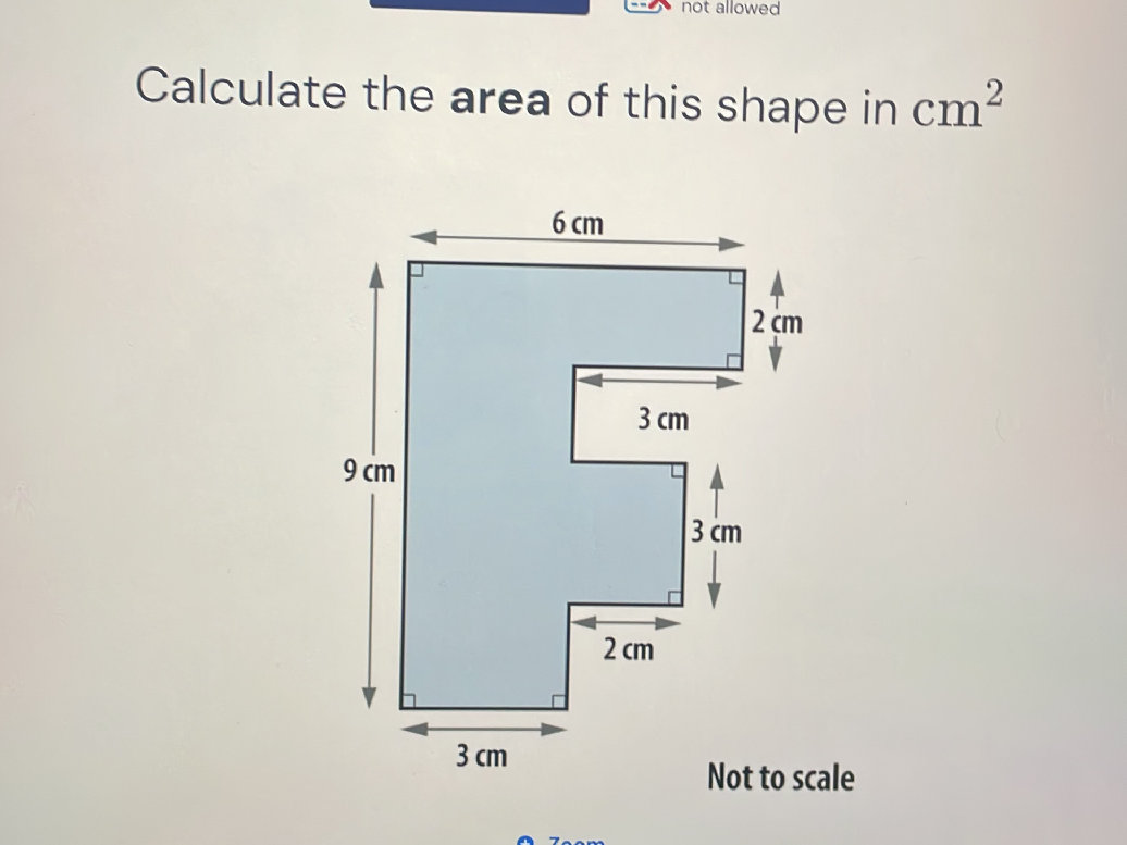 Calculate the area of this shape in cm² The | StudyX