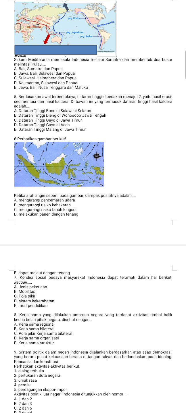 5. Berdasarkan awal terbentuknya, dataran | StudyX