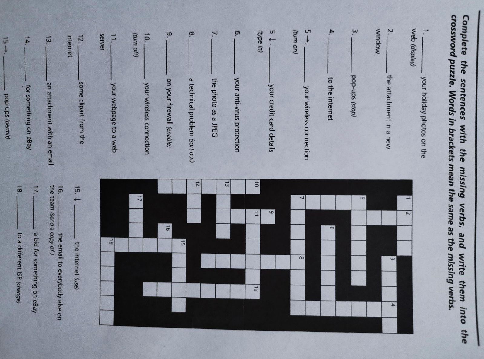 Complete the sentences with the missing | StudyX