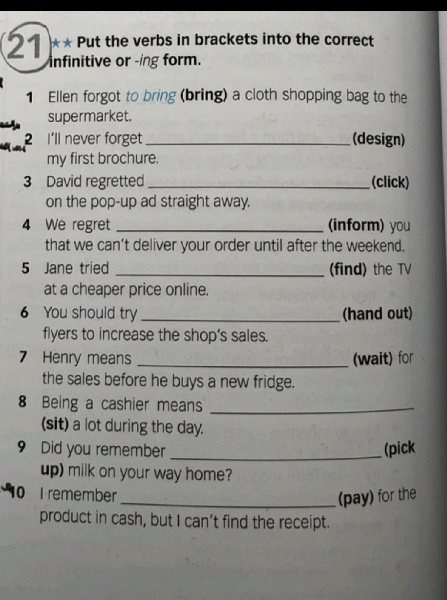 Put the verbs in brackets into the | StudyX