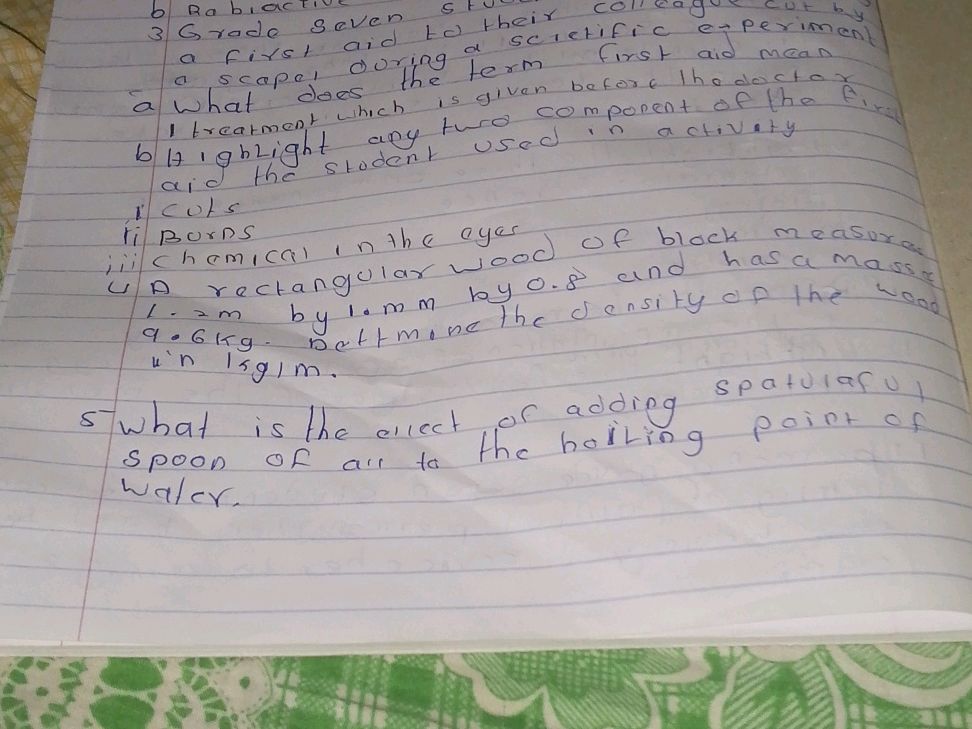 A rectangular wood of block measures 1.2 m | StudyX