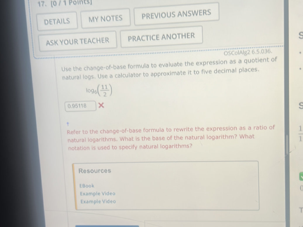 Use the change-of-base formula to evaluate | StudyX