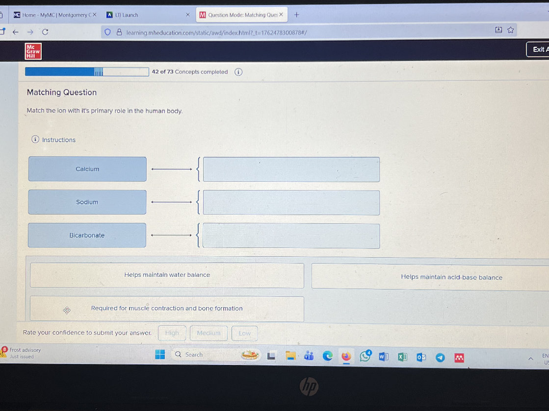 Matching Question Match the ion with its | StudyX