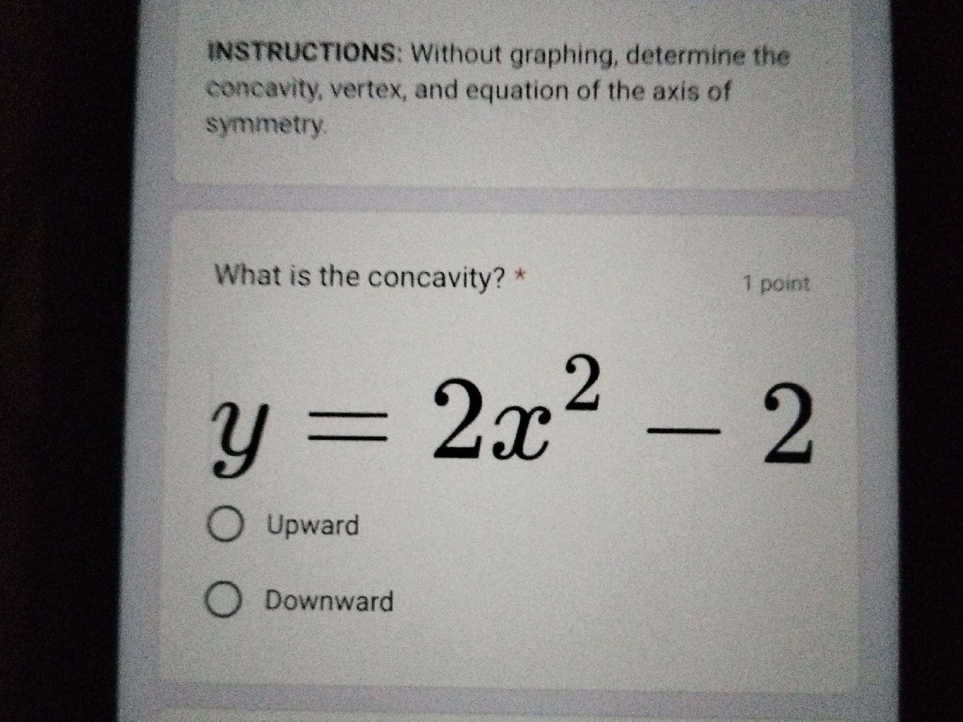 INSTRUCTIONS: Without graphing, determine | StudyX