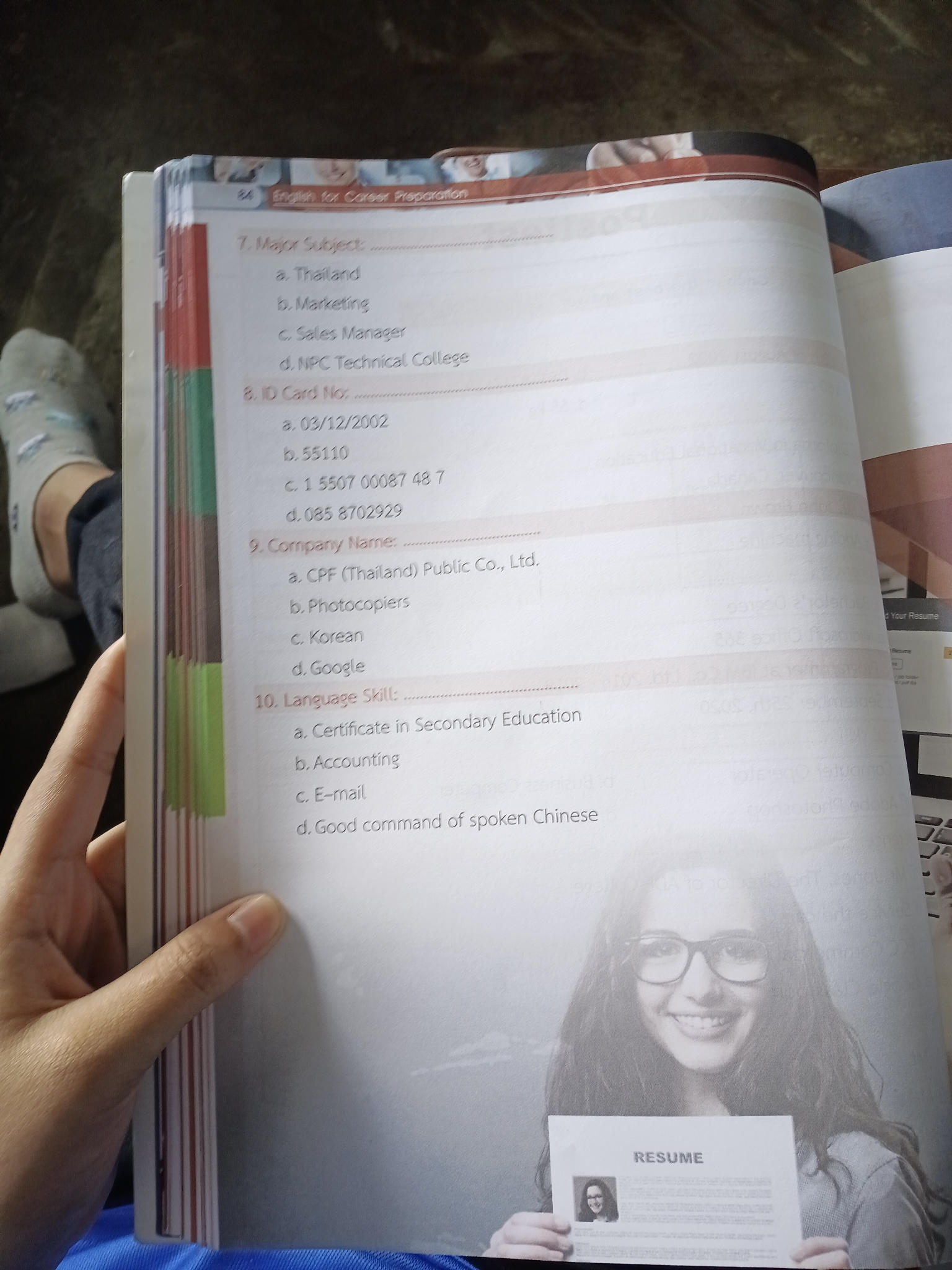 84 English for Career Preparation 7. Major | StudyX