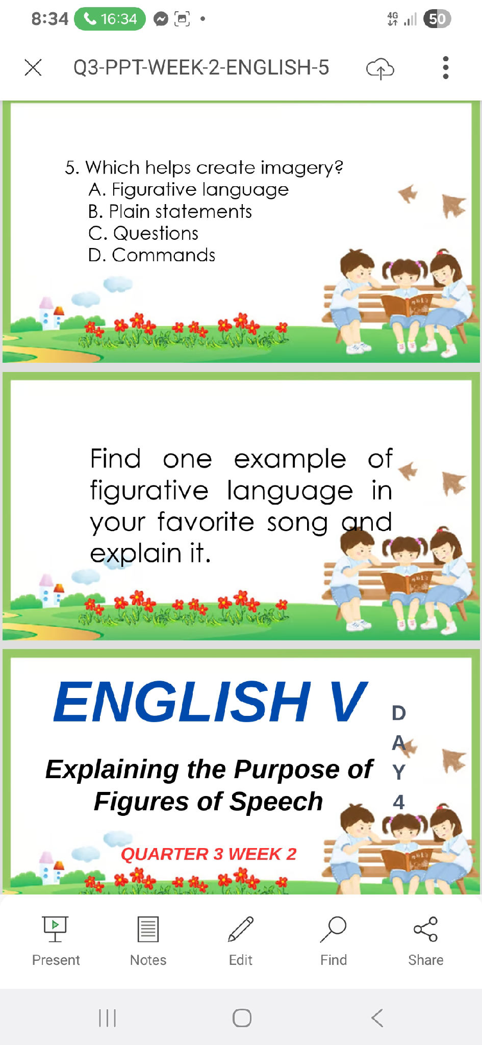 5. Which helps create imagery? A. Figurative | StudyX