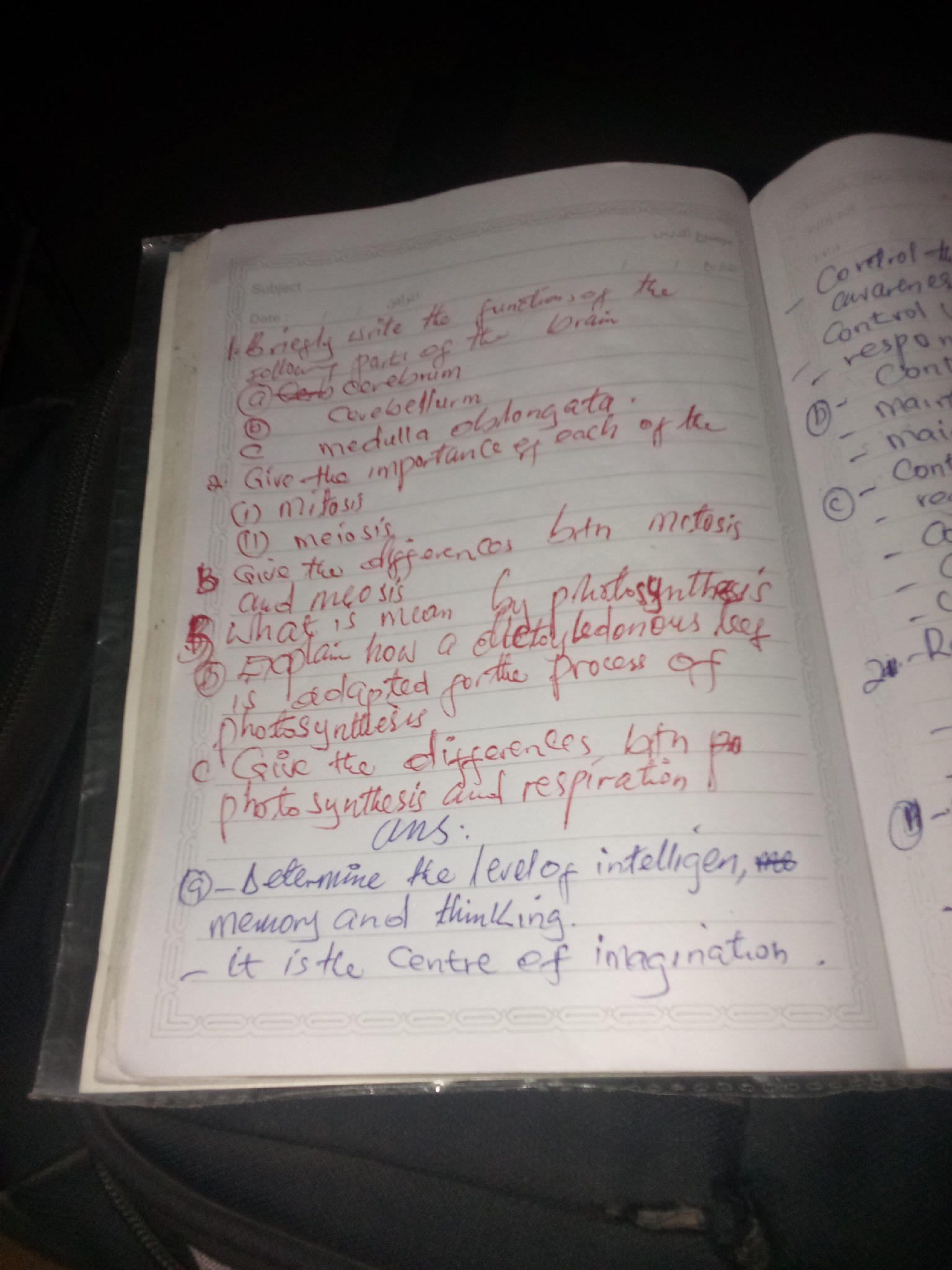 1. Briefly write the functions of the | StudyX