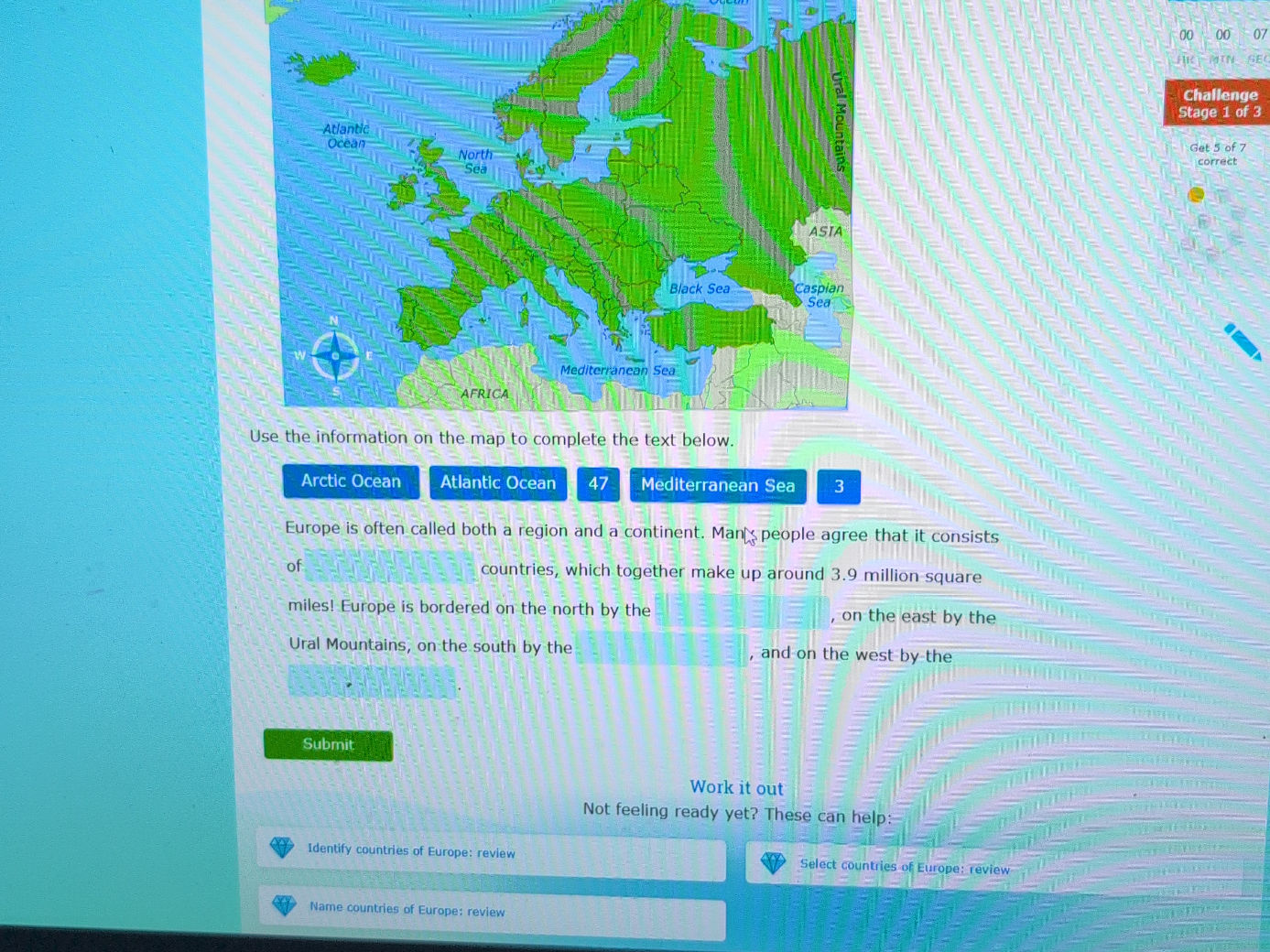 Use the information on the map to complete | StudyX