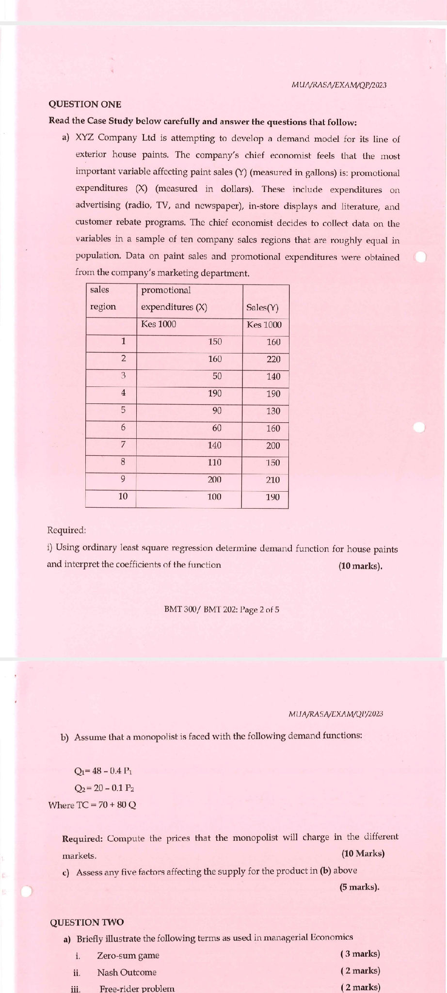QUESTION ONE Read the Case Study below | StudyX
