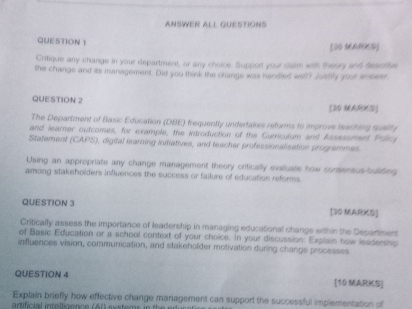 The Department of Basic Education (DBE) | StudyX
