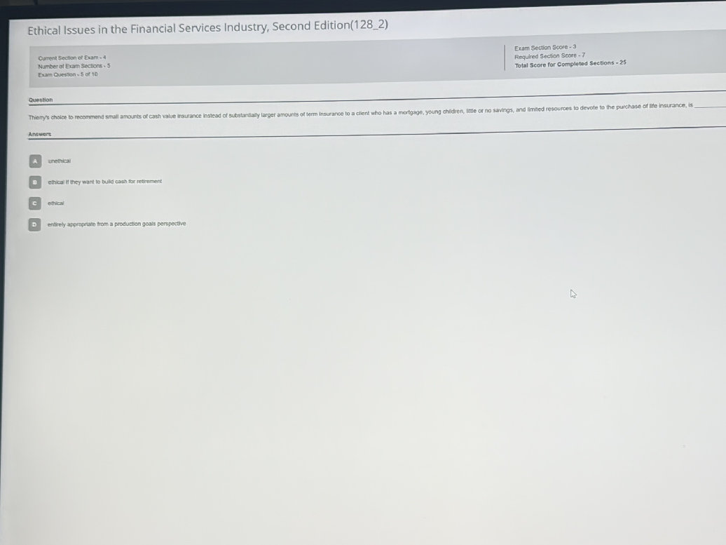 Thierry's choice to recommend small amounts | StudyX