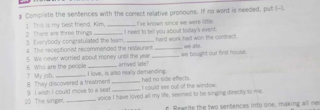 a Complete the sentences with the correct | StudyX