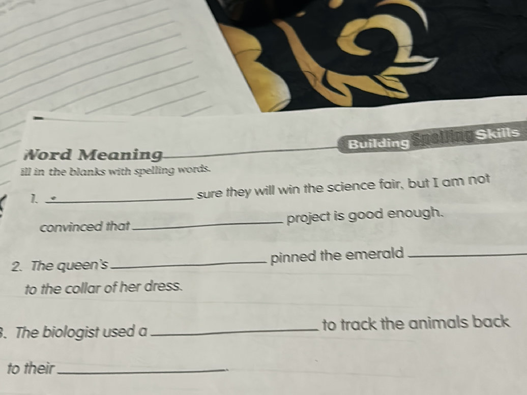 Word Meaning Fill in the blanks with | StudyX