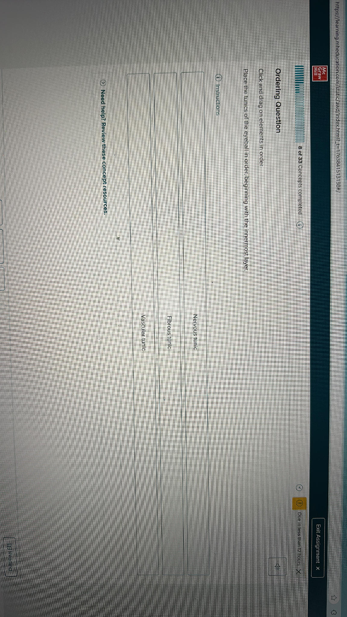 Click and drag on elements in order Place | StudyX