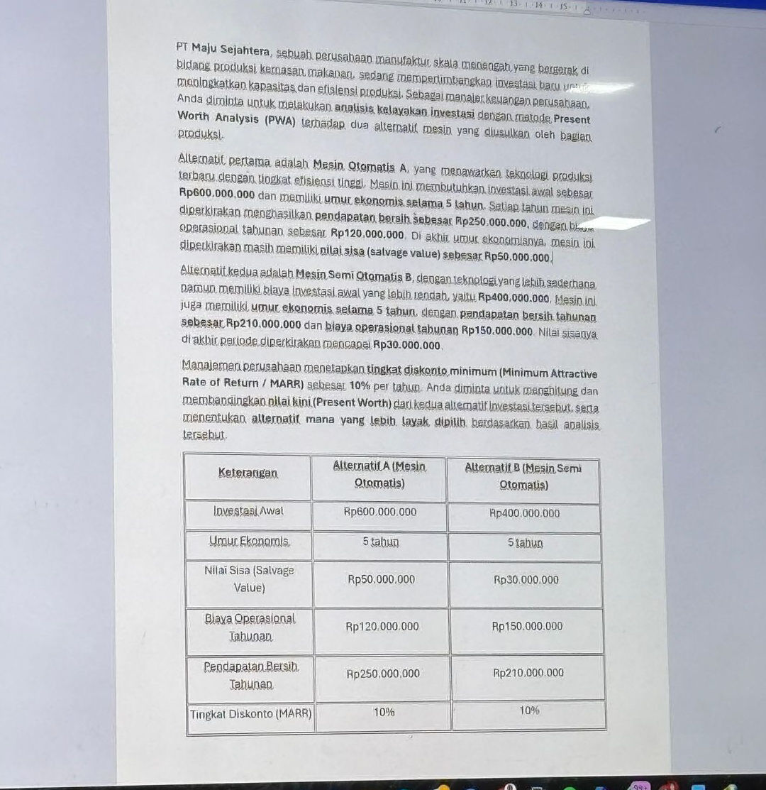 PT Maju Sejahtera, sebuah perusahaan | StudyX