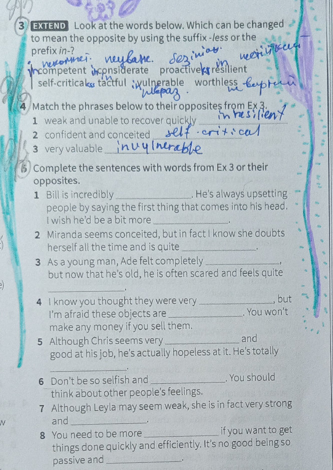 6 Complete the sentences with words from Ex | StudyX