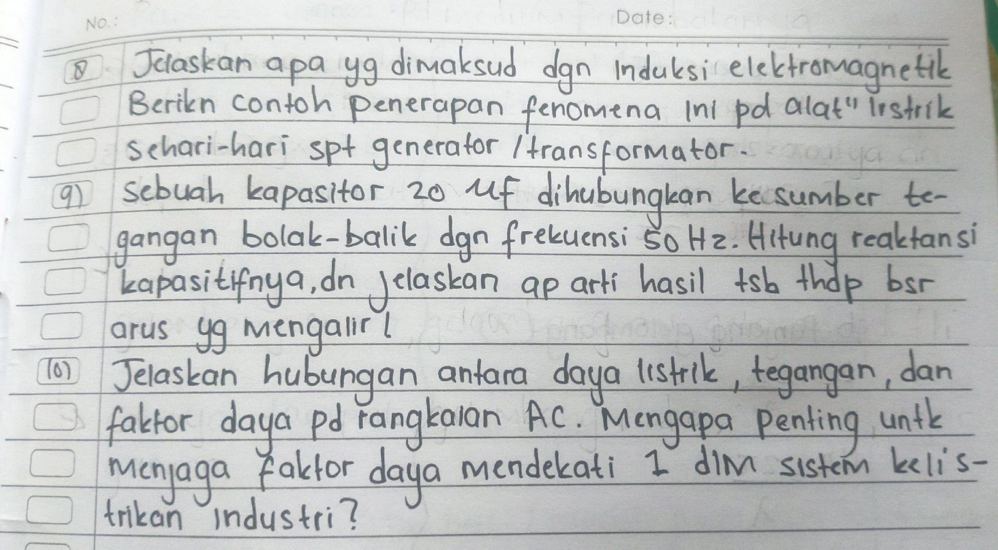 Jelaskan apa yg dimaksud dgn Induksi | StudyX