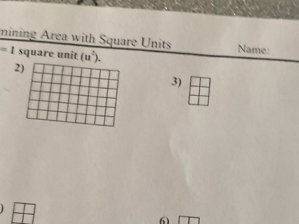 Determining Area with Square Units = 1 | StudyX