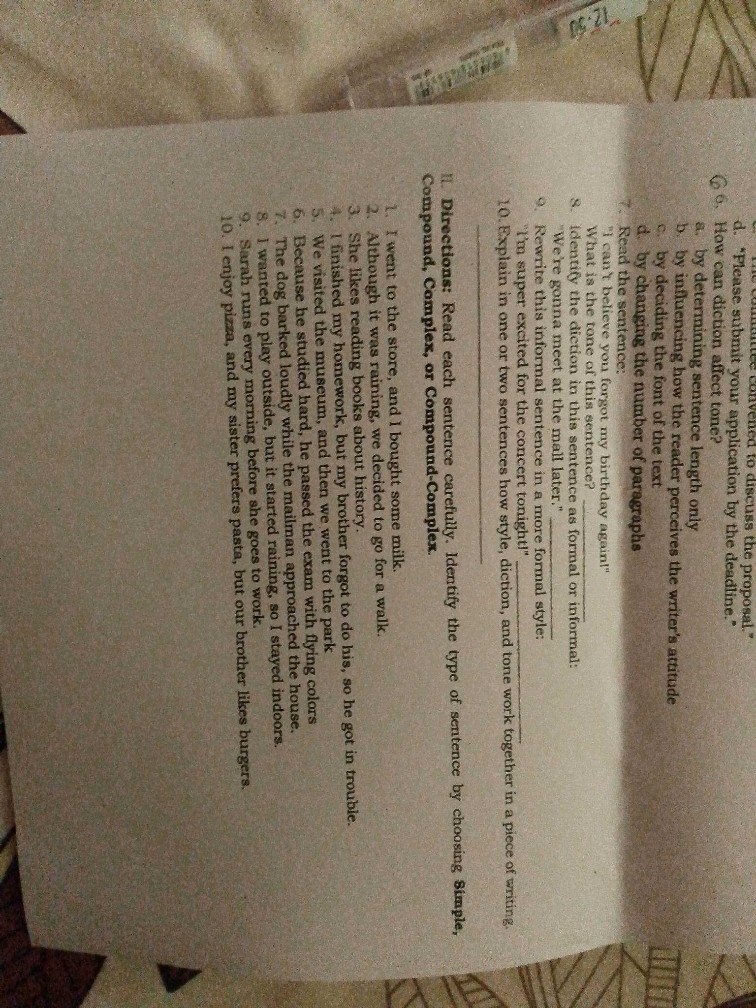 66. How can diction affect tone? a. by | StudyX