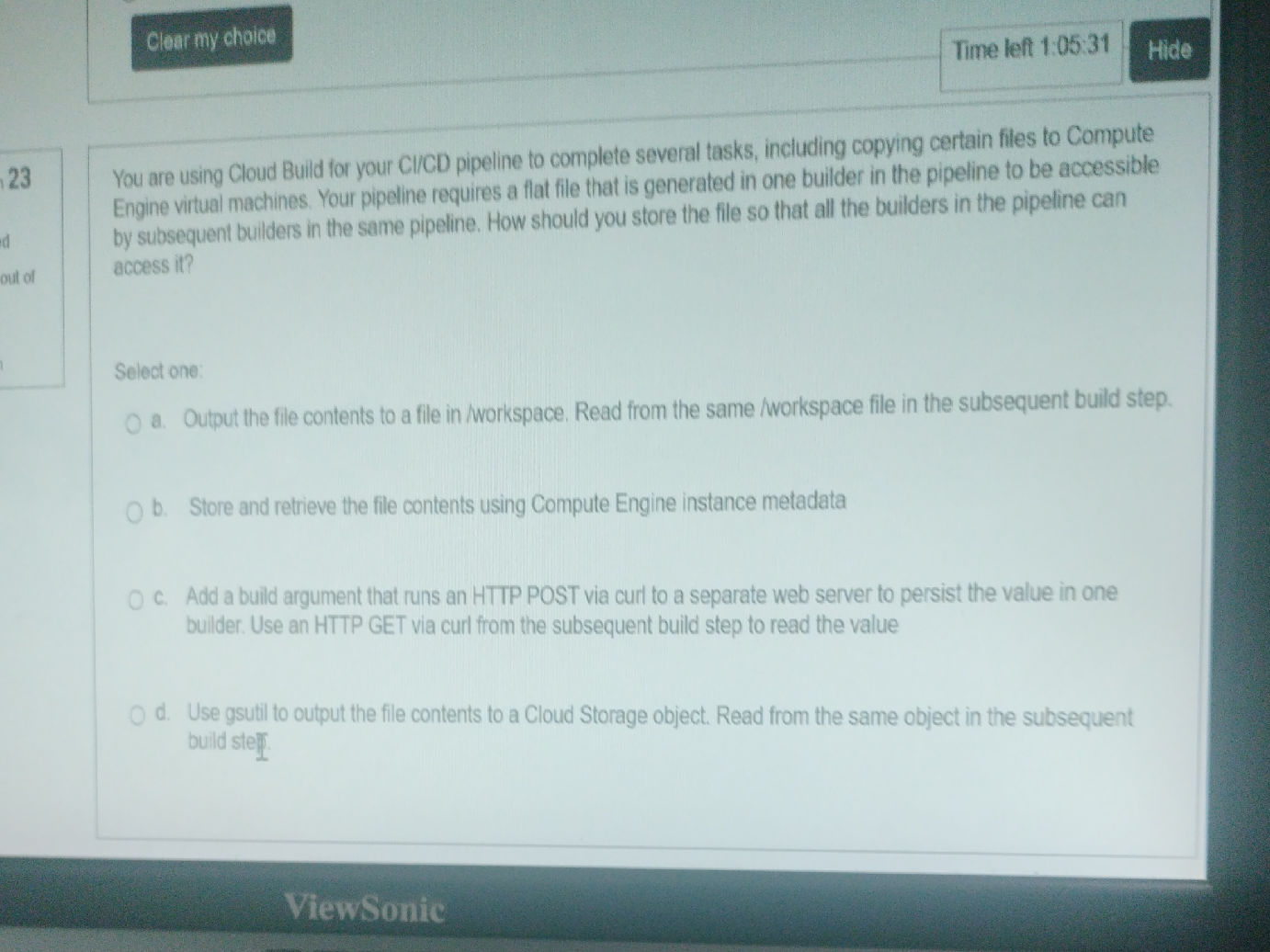 You are using Cloud Build for your CI/CD | StudyX