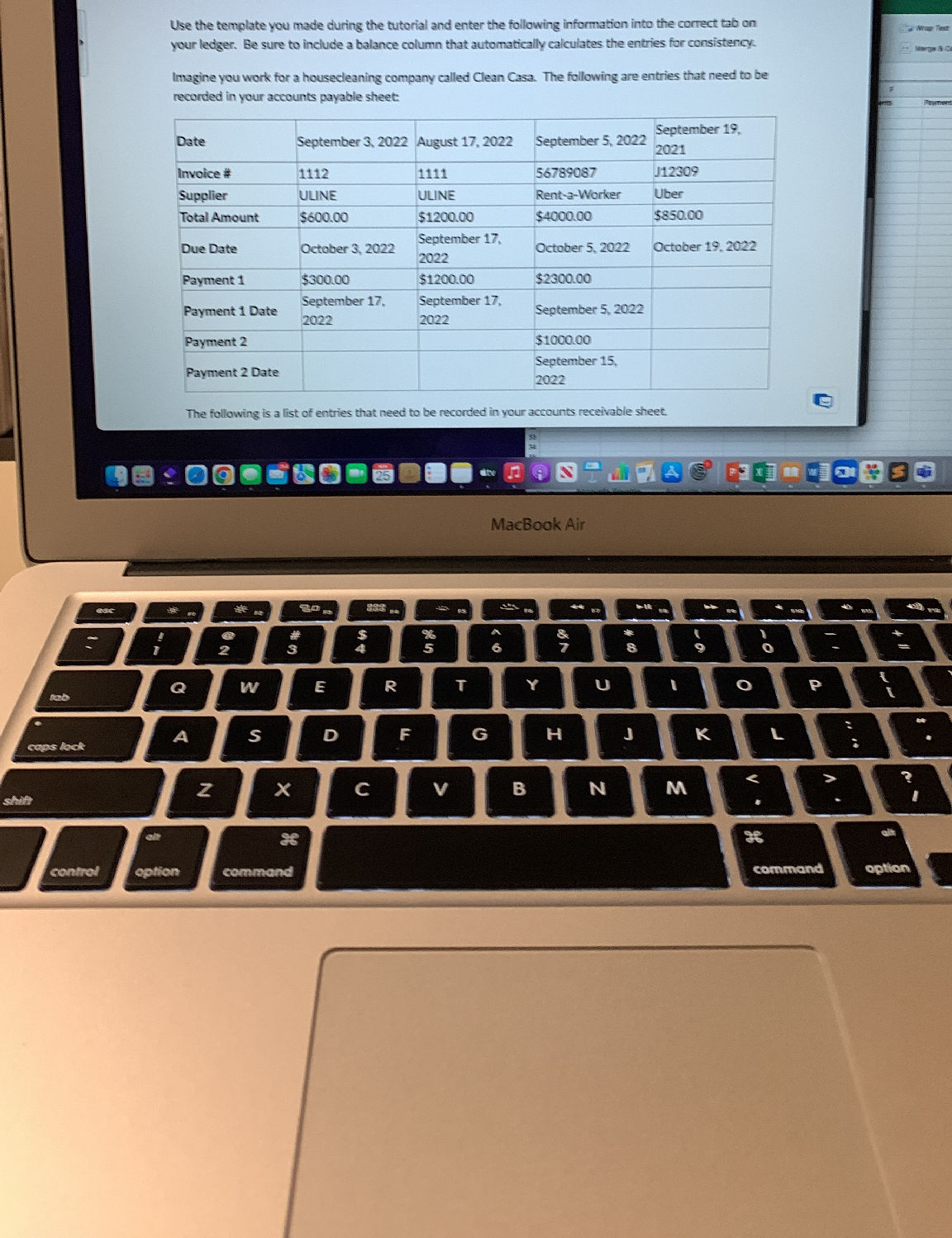 Use the template you made during the | StudyX