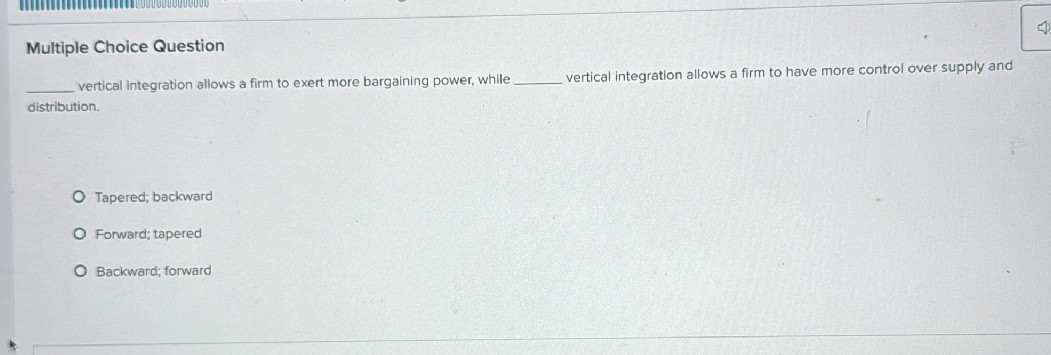 Multiple Choice Question ______ vertical | StudyX