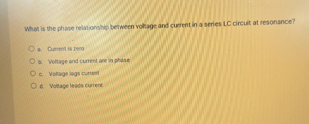 What is the phase relationship between